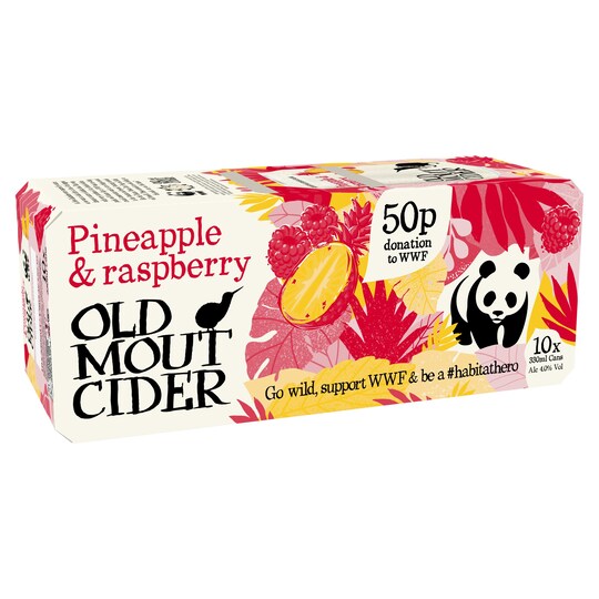 Old Mout Cider Pineapple Raspberry 10 X 330Ml - Tesco Groceries