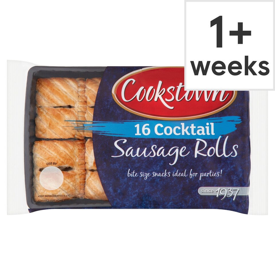 Cookstown Cocktail Sausage Rolls 16'S 288G - Tesco Groceries