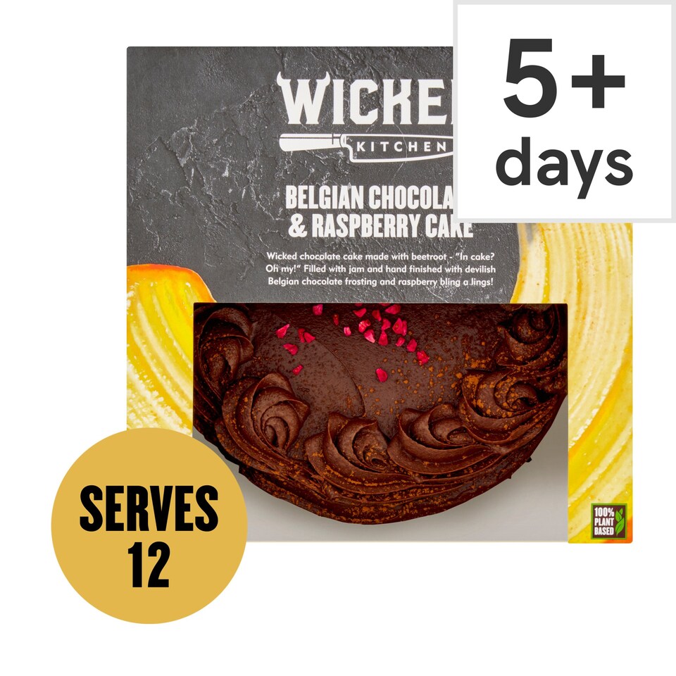 Wicked Kitchen Belgian Chocolate and Raspberry Cake. 100% Plant Based ...