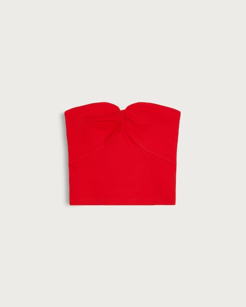 OH ME OH MY Twist Front Bandeau Top in Red - Tesco Groceries