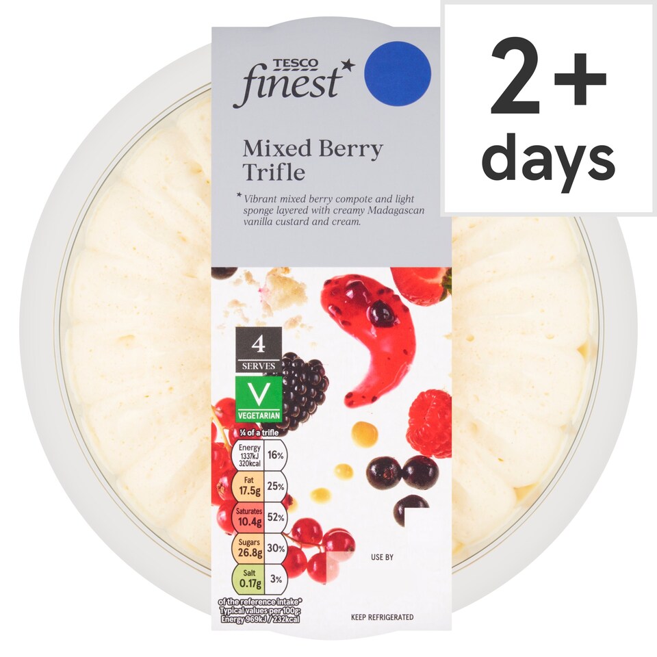 Tesco Finest Mixed Berry Trifle 550g - Tesco Groceries