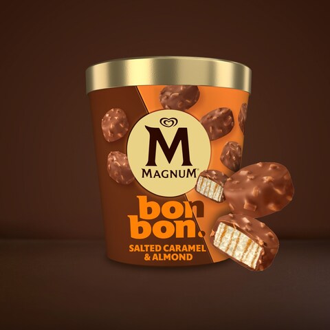 MAGNUM BON BON SALTED CARAMEL & ALMOND ICE CREAM BITES X12 204ML ...