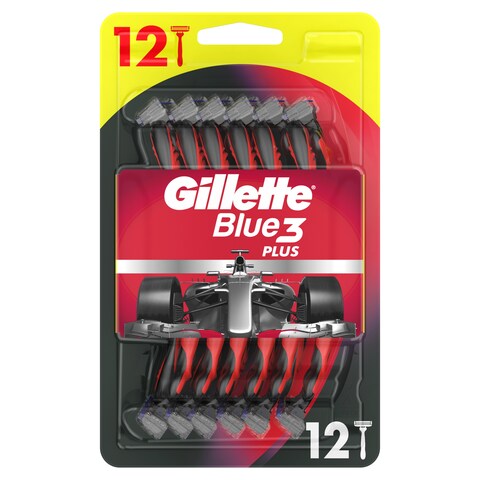 Gillette Blue3 Plus Comfort, Disposable Razors For Men, 12-Pack Razors ...