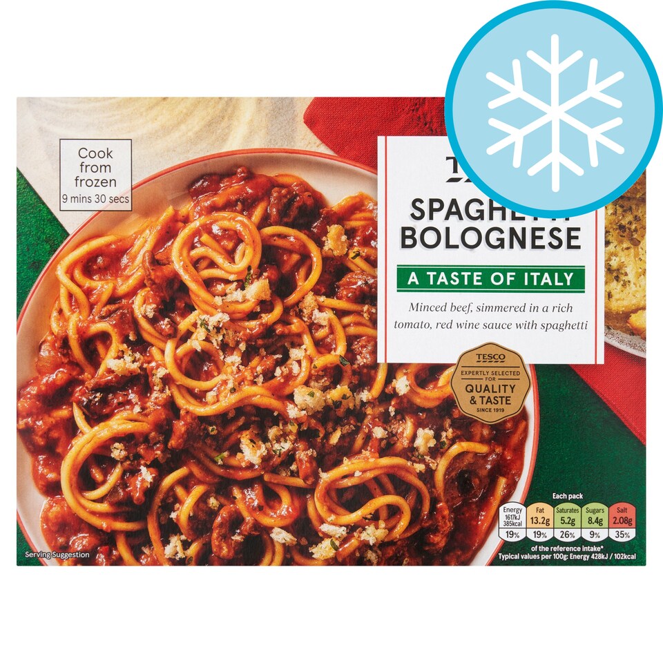 Tesco Spaghetti Bolognese With Cheese Crumbs 400G - Tesco Groceries