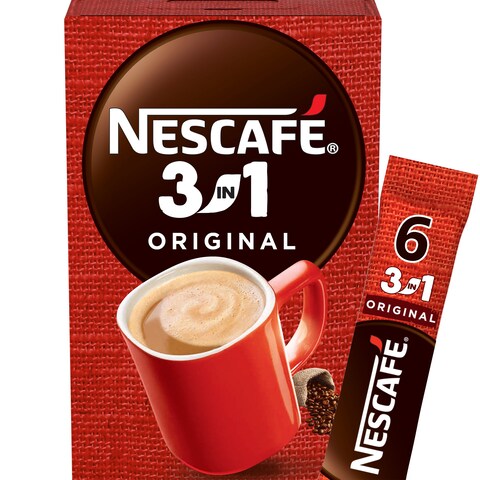 Nescafe 3in1 Original Coffee Sachets 6x16g - Tesco Groceries