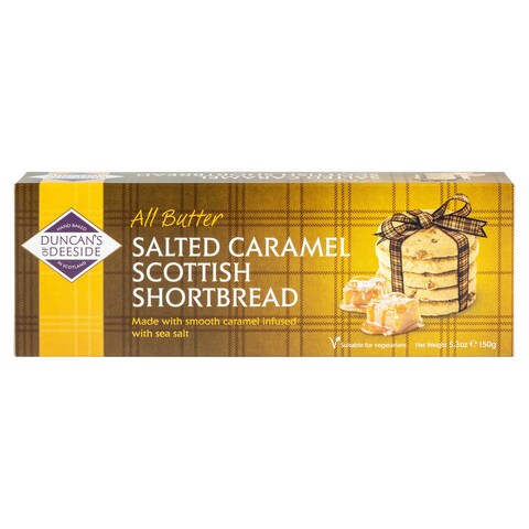Duncans Of Deeside Salted Caramel Scottish Shortbread 150G - Tesco ...