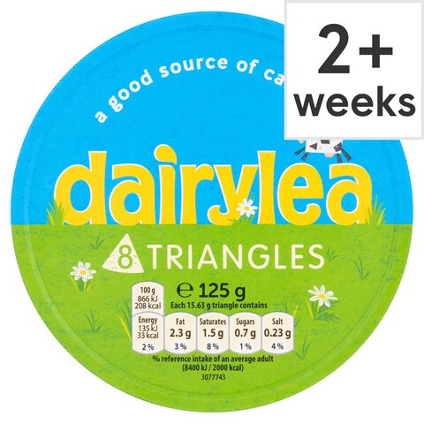 Dairylea Cheese Spread Triangles 8 pack 8x15.6G - Tesco Groceries