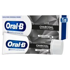 Oral-B 3D White Advanced Luxe Charcoal Toothpaste 75Ml - Tesco Groceries