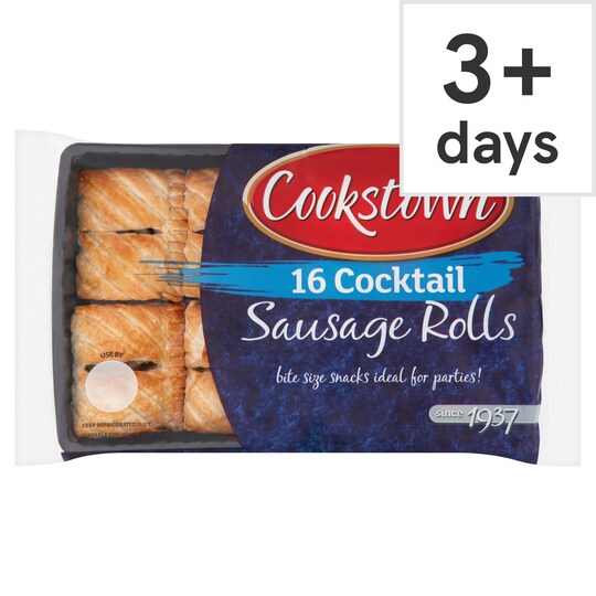 Cookstown Cocktail Sausage Rolls 16'S 288G - Tesco Groceries