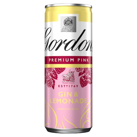 Gordon's Premium Pink Gin & Lemonade Can 5% Vol 250ml - Tesco Groceries