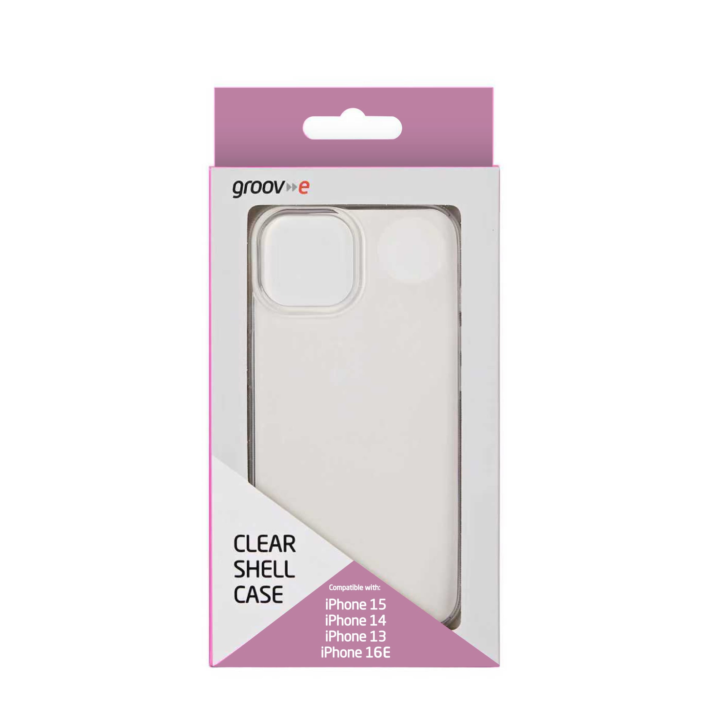 GROOV-E IPHONE 13/14/15/16E CLEAR SHELL CASE - Tesco Groceries