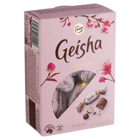Fazer Geisha Milk Chocolate with Soft Hazelnut Filling 150 g - Tesco ...