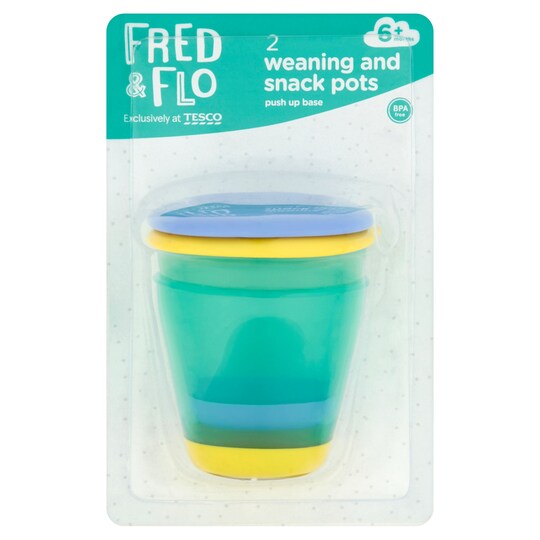 Fred & Flo Weaning And Snack Pots 2 Pack - Tesco Groceries