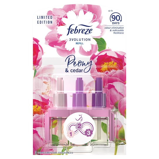 Febreze Air Freshener 3Volution Plug In Refill Peony&Cedar 20Ml - Tesco ...
