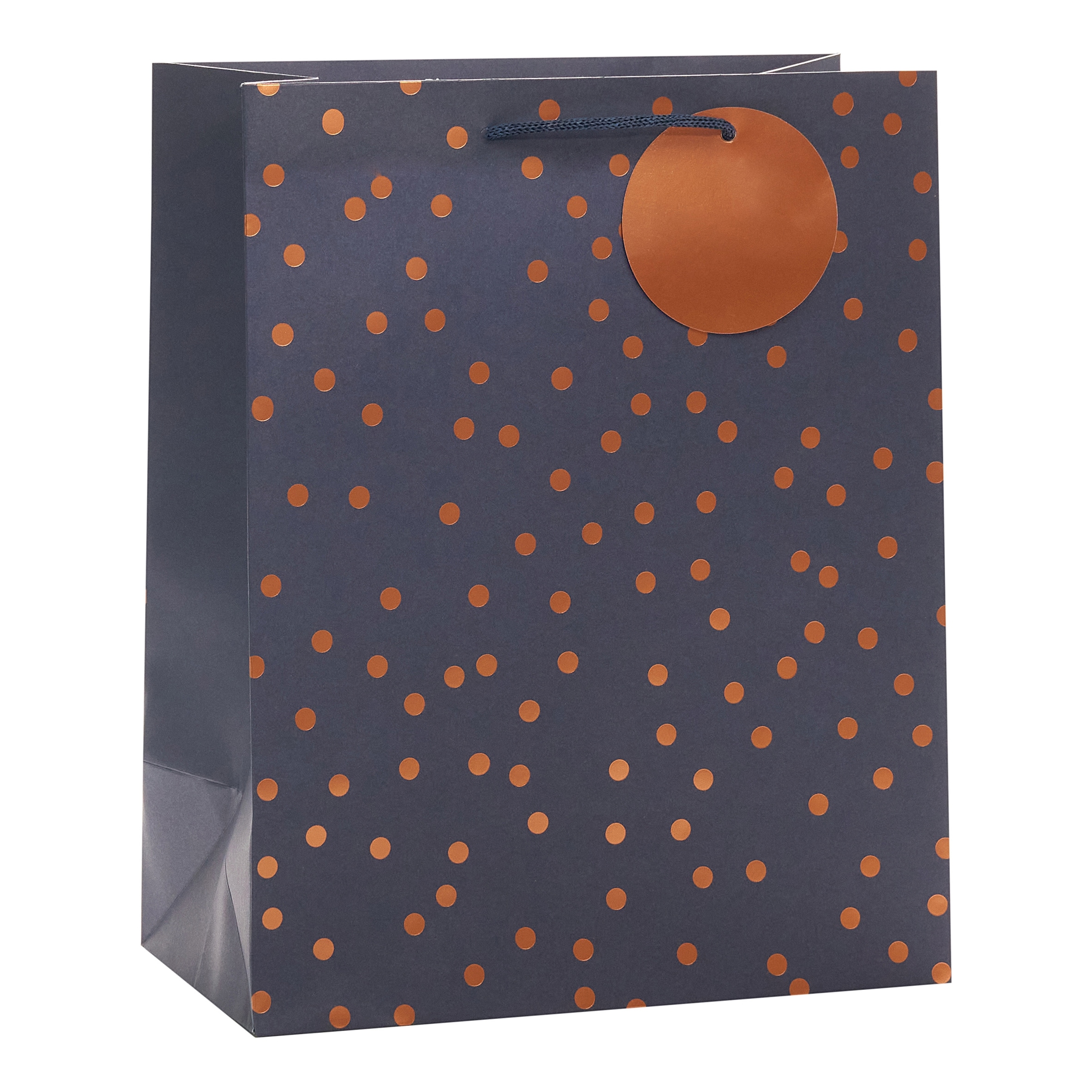 Tesco Navy Copper Spot Large Bag - Tesco Groceries