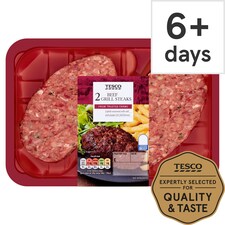 Tesco 2 Beef Grill Steaks 300G - Tesco Groceries