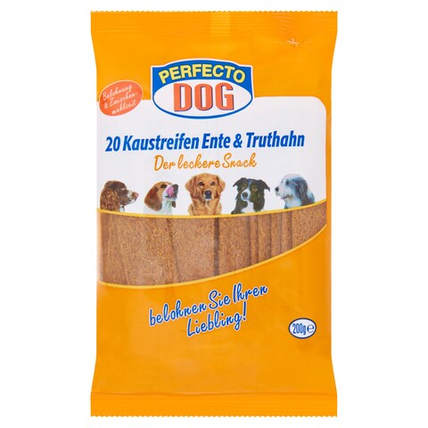 Perfecto Dog Complementary Meaty Stripes with Duck and Turkey for Dogs ...