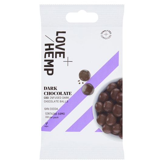 Love Hemp Cbd Infused Dark Chocolate Balls 50G - Tesco Groceries