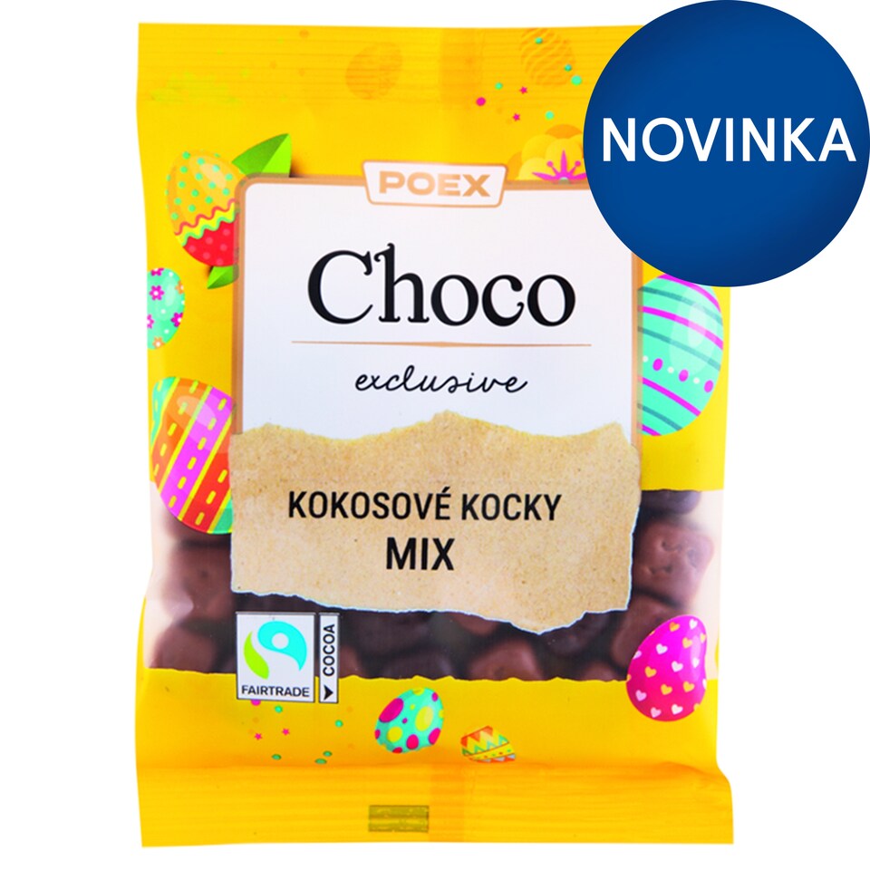 Poex Choco Exclusive kokosové kocky mix 80 g - Tesco Groceries