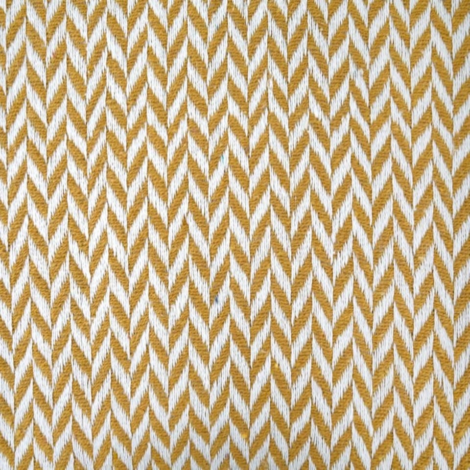 Chevron Collection Recycled Cotton Throw in Ochre (70" x 100") Yellow ...
