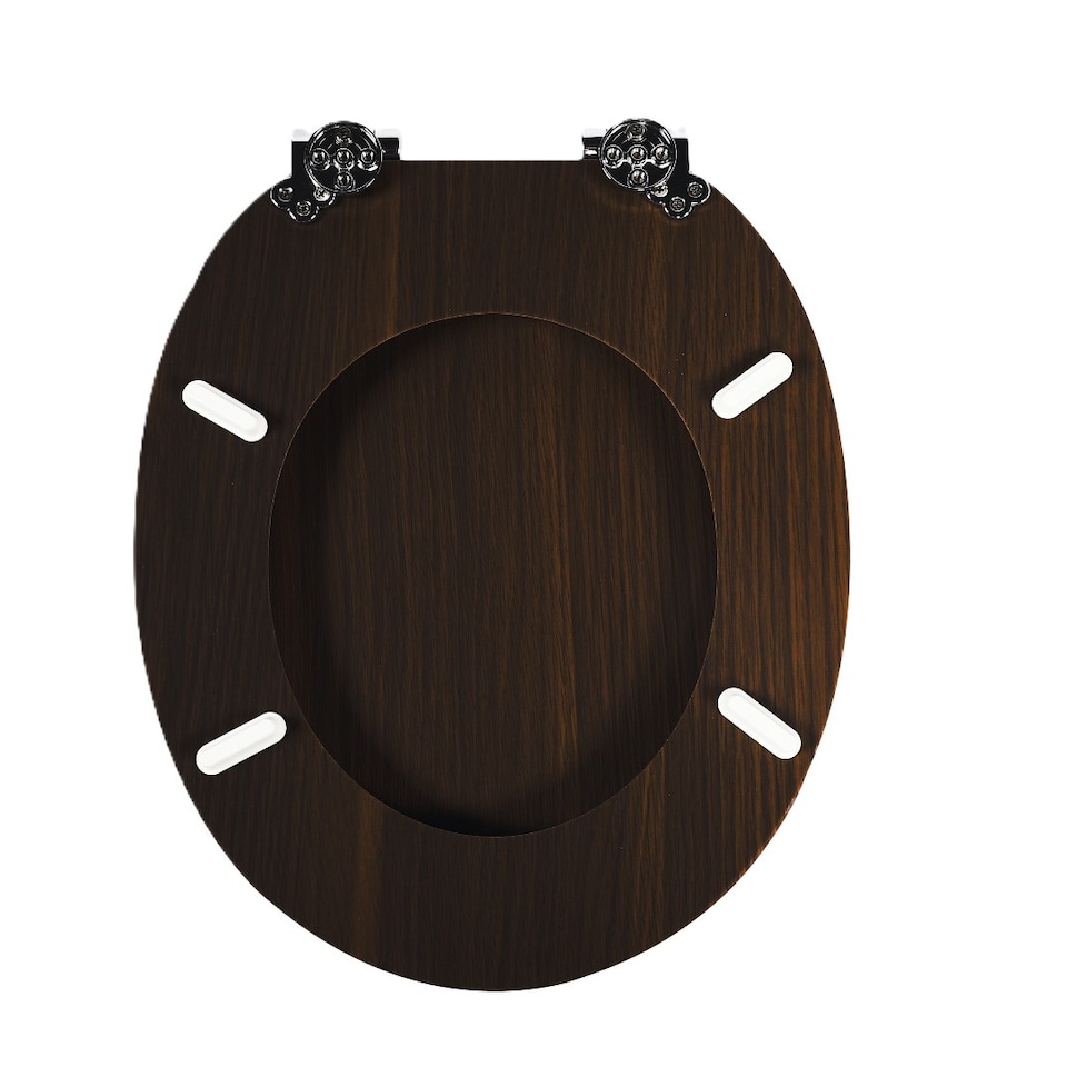 RTS Dark Walnut - Wenge MDF Soft Close Toilet Seat - Tesco Groceries