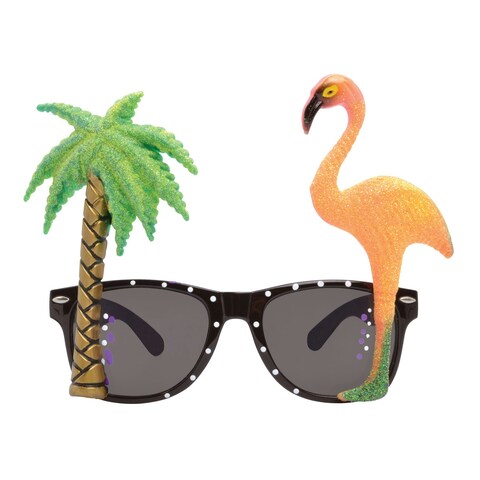 Bristol Novelty Unisex Adults Flamingo Palm Tree Glasses ...