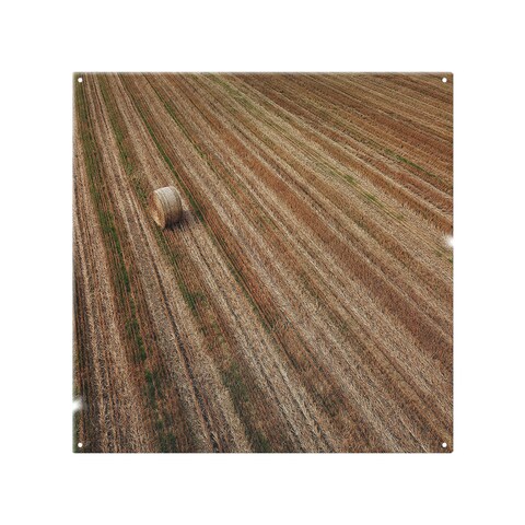 Aerial view of hay bale fields Designer Splash Back | White - Tesco ...