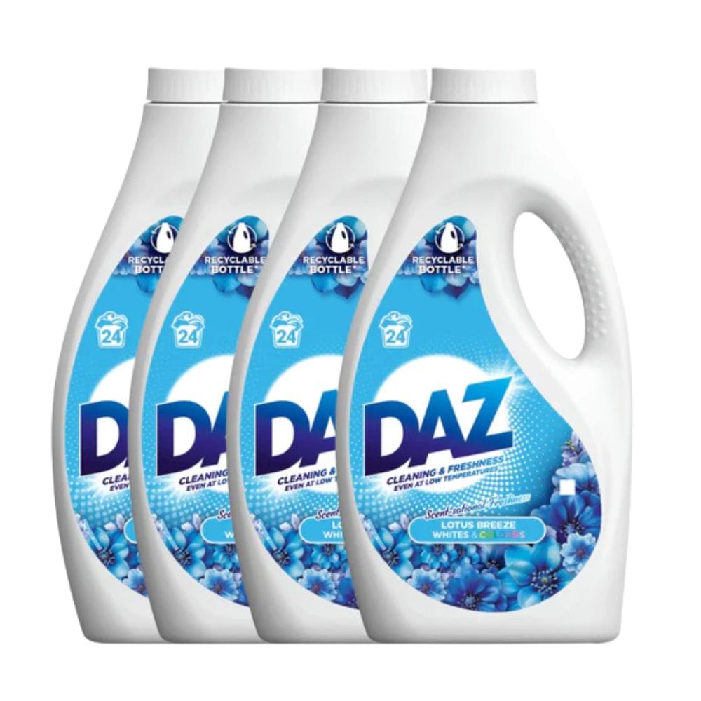 DAZ | Laundry Liquid Lotus Breeze 24 Wash | 96 Washes x 4 Bottles ...