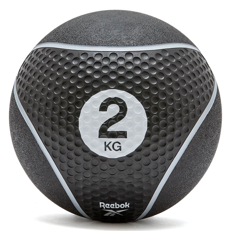 Reebok 2 kg Medicine Ball, 19 cm Diameter, Dual-Textured Grip | Multi ...