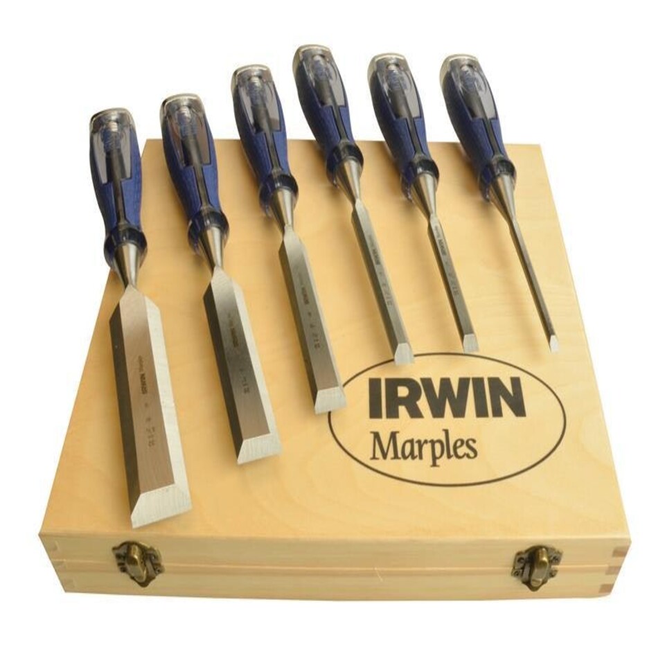 Irwin Marples M750 Splitproof Pro Bevel Edge Chisel Set, 6 Piece ...