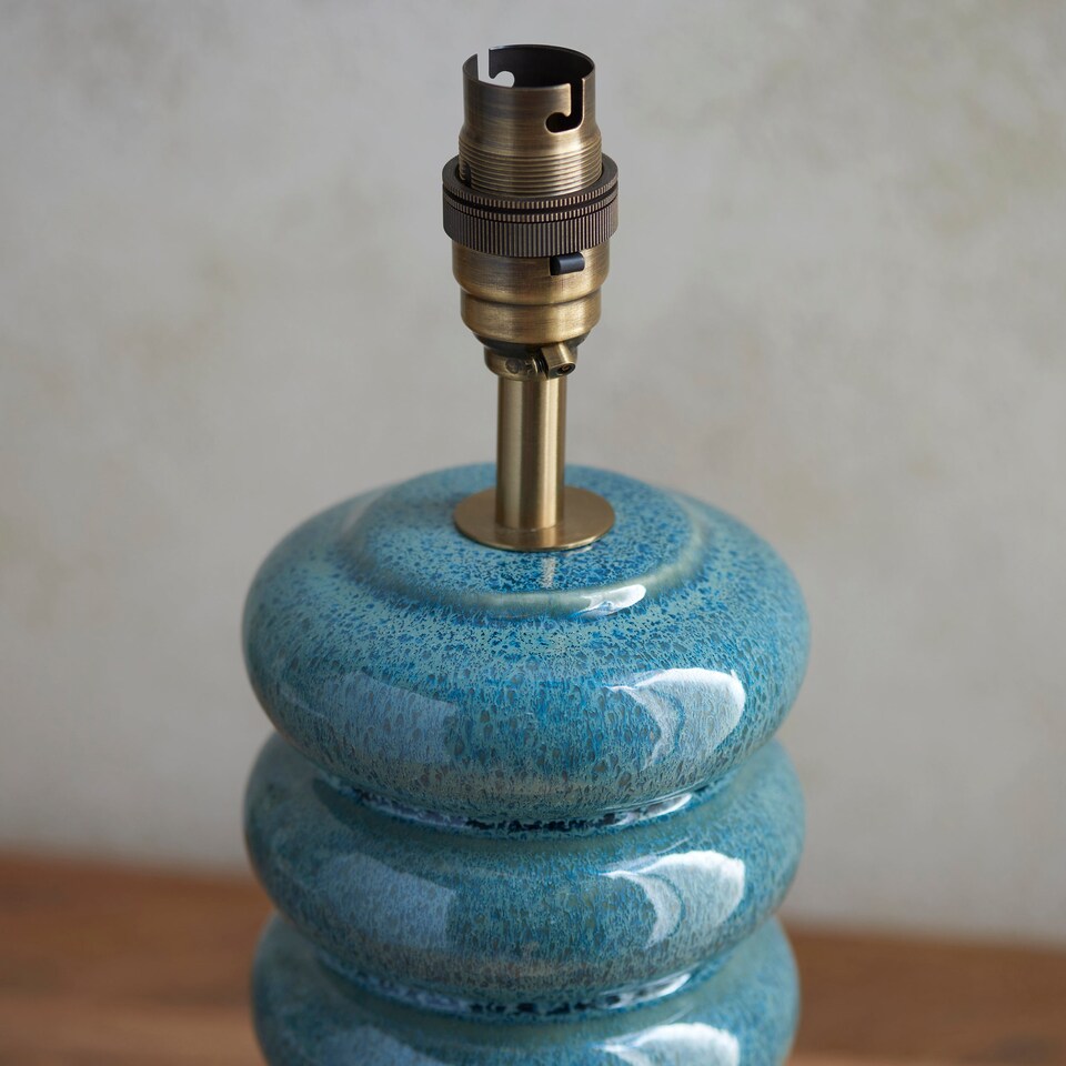 Elegant 2 Pack Ceramic Table Lamp Bases with Ocean Spray Glaze and ...