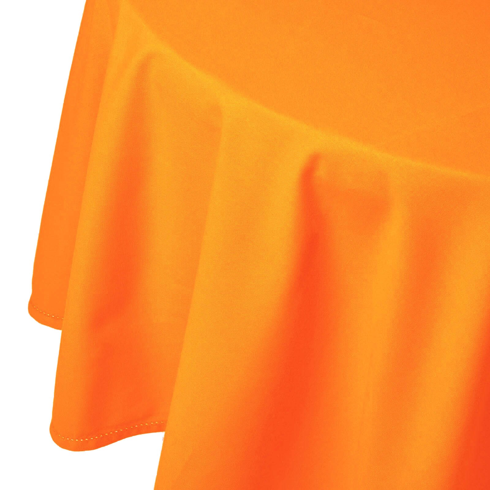 Homescapes Orange Cotton Round Tablecloth - 178 cm | Orange | 178cm (70 ...