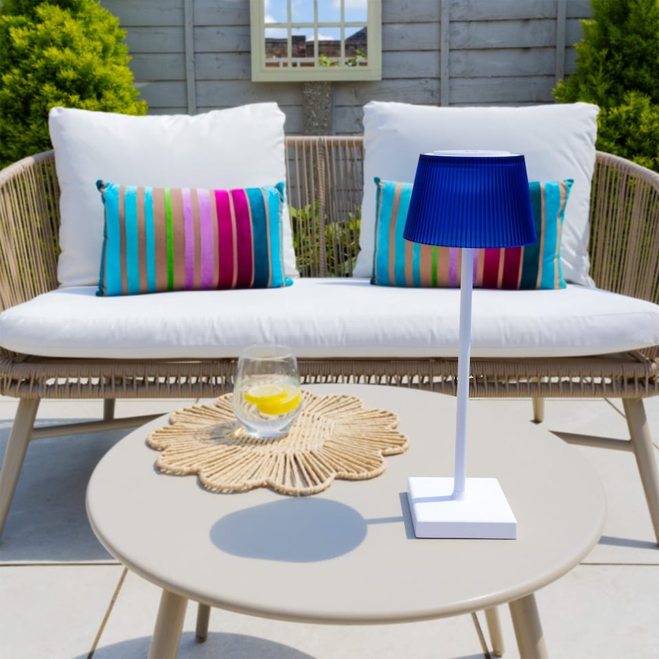 Auraglow Rechargeable Cordless LED Table Lamp - CAPRI | Red | Black/Red ...