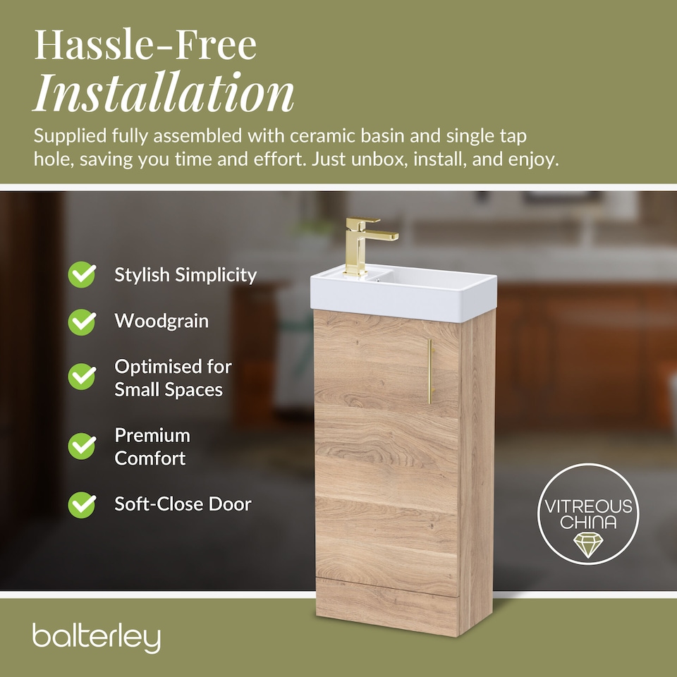 Balterley Bathroom Contemporary Floor Standing Vanity Unit Basin ...