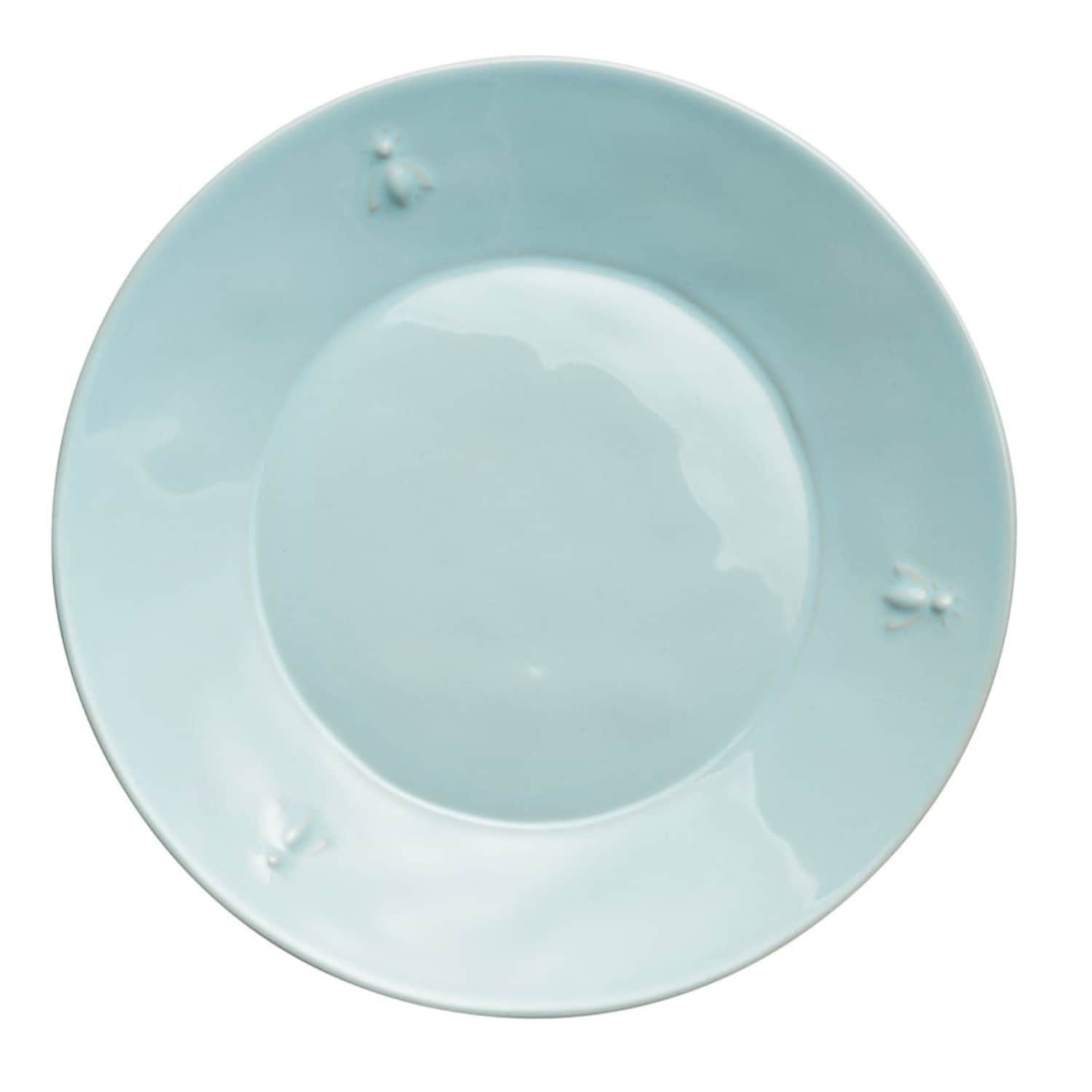 Side Plate: 1 x 21.4cm La Rochere Bee Light Blue Side Plate, Ceramic ...