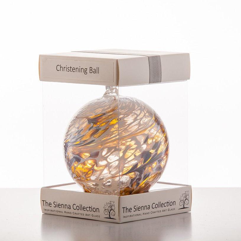 Pastel Gold Christening - 10cm Friendship Ball - Tesco Groceries