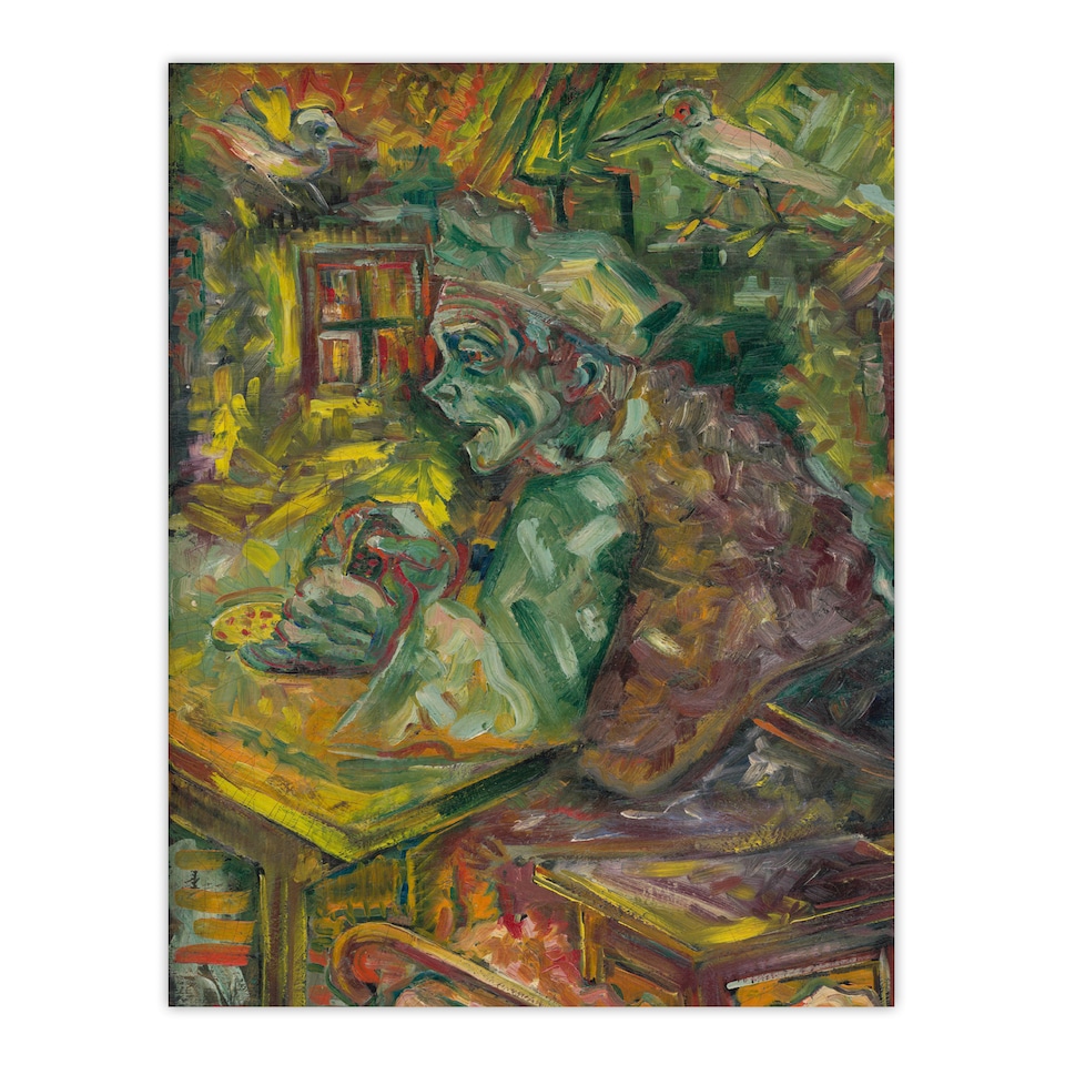 At the Table Bold Colourful Kubincan Wall Art Poster Print - Tesco ...