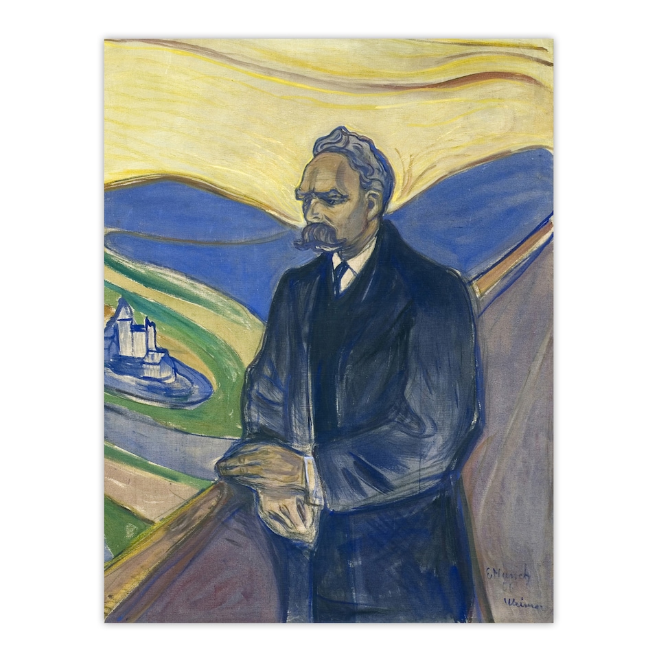 Friedrich Nietzsche Portrait Munch Vintage Wall Art Poster Print 12X16 ...