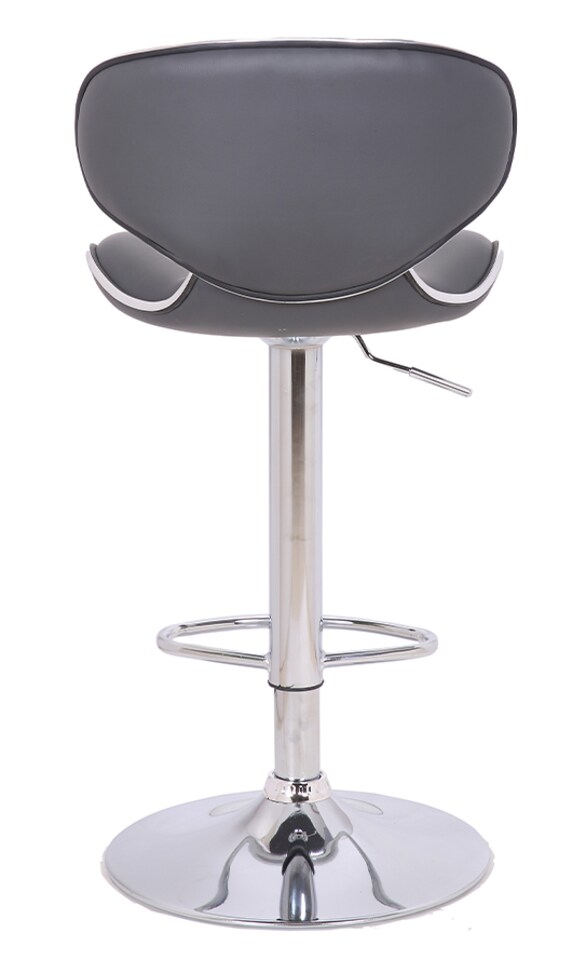 Carcaso Breakfast Bar Stool, Single, Adjustable Swivel Gas Lift, Chrome ...