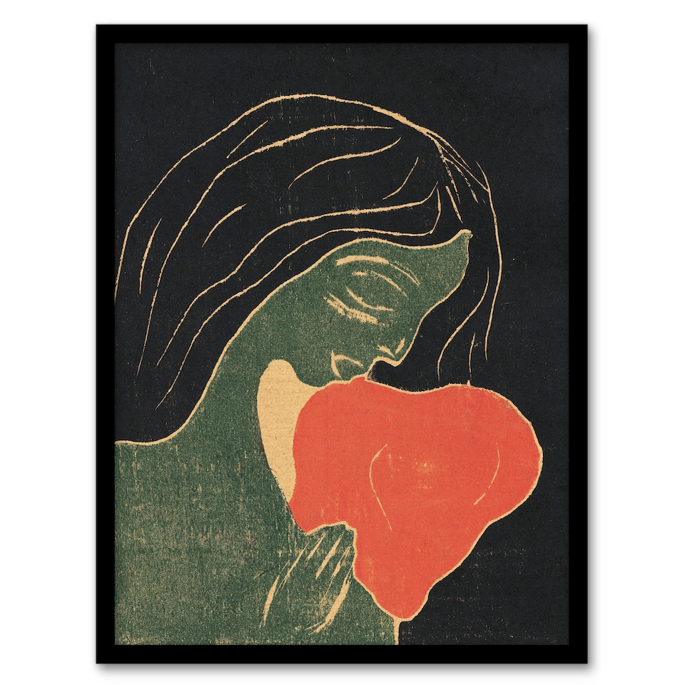 Edvard Munch Framed Wall Art Print The Heart Hjertet Painting Home ...