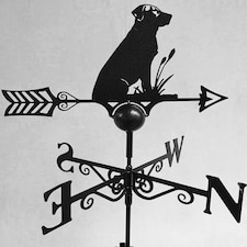 Labrador Weathervane - Steel - W65 x H88 cm - Black - Tesco Groceries