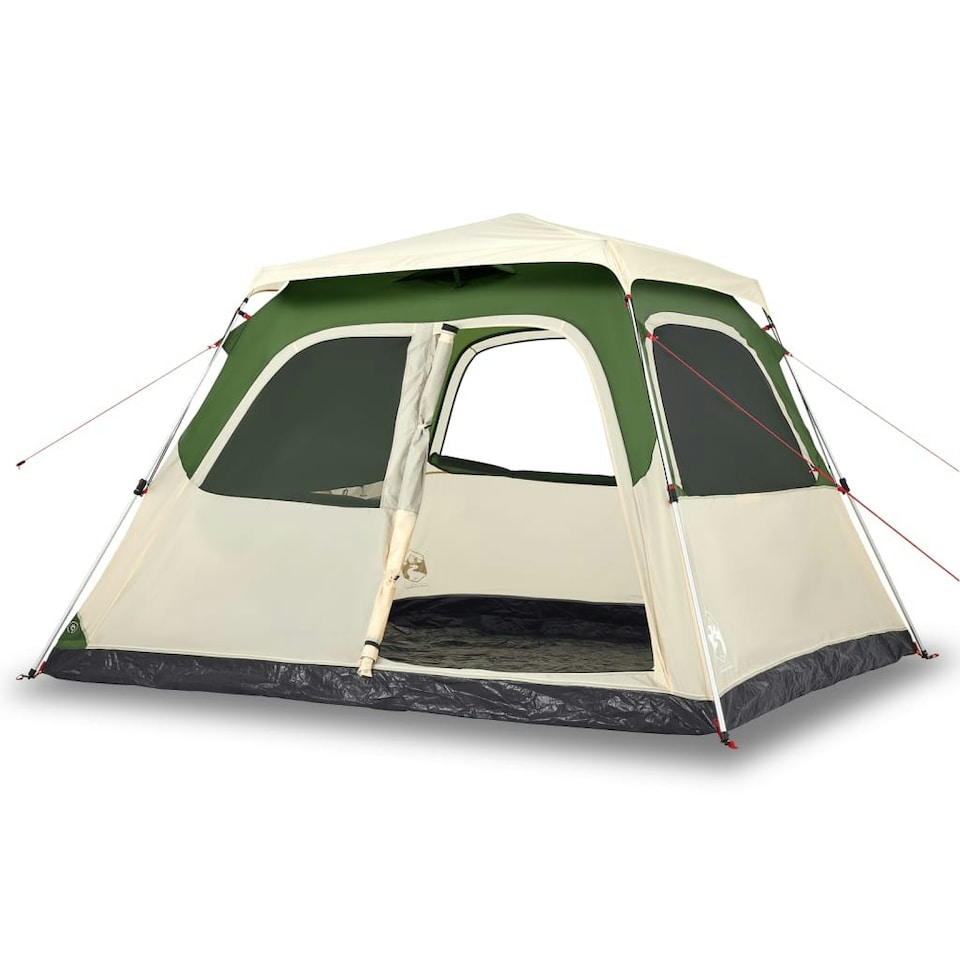 Family Tent Dome 6-Person Green Quick Release - Tesco Groceries