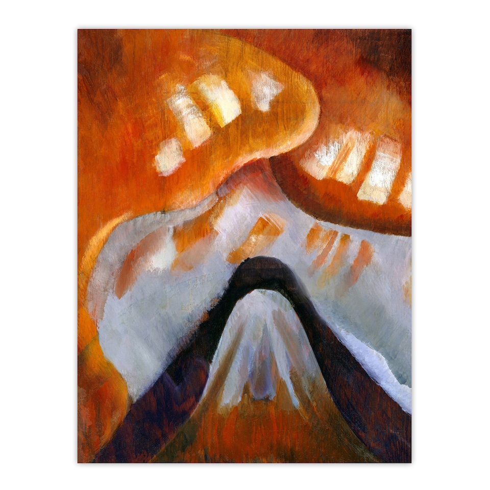 Mountain and Sky Abstract Landscape Dove Wall Art Poster Print - Tesco ...