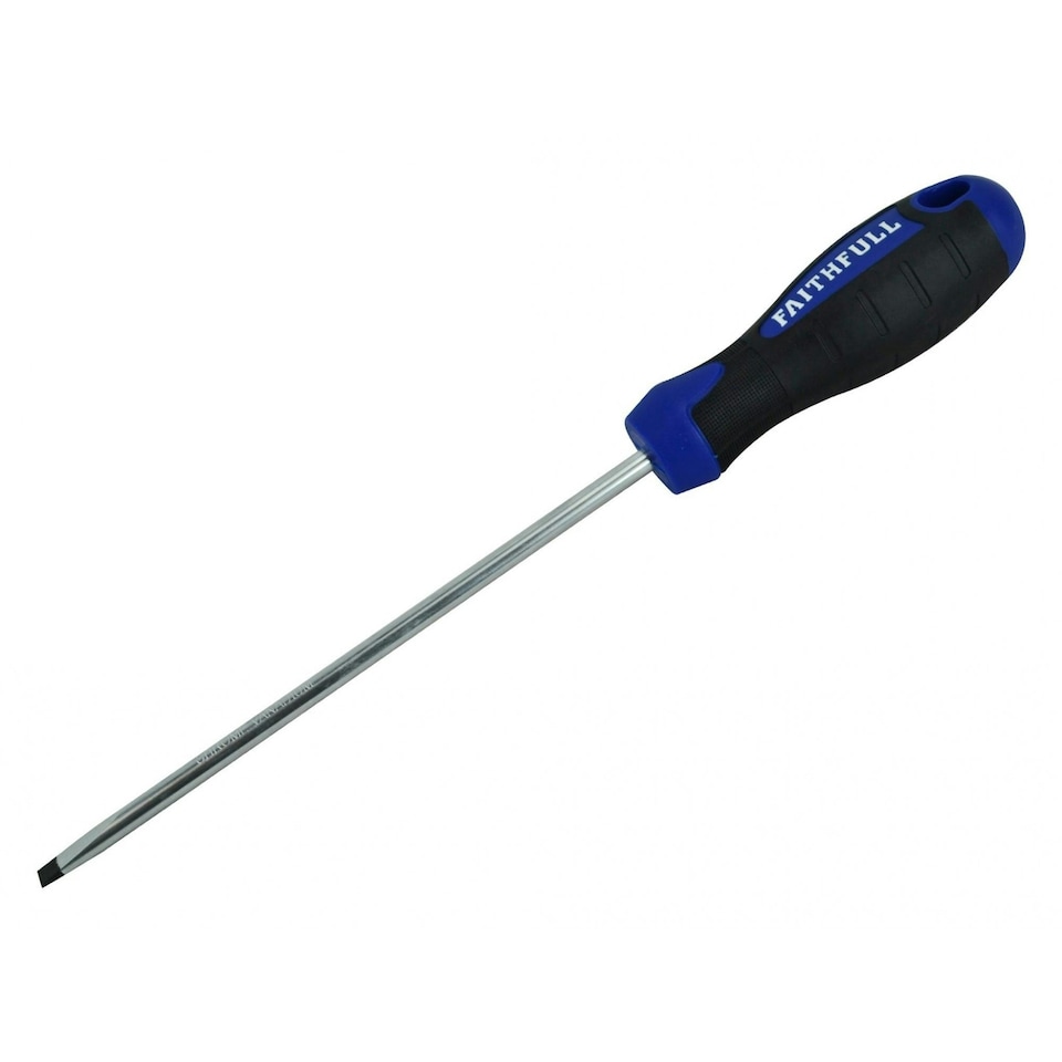 Faithfull Soft Grip Screwdriver, Parallel Slotted - Multi Colour ...