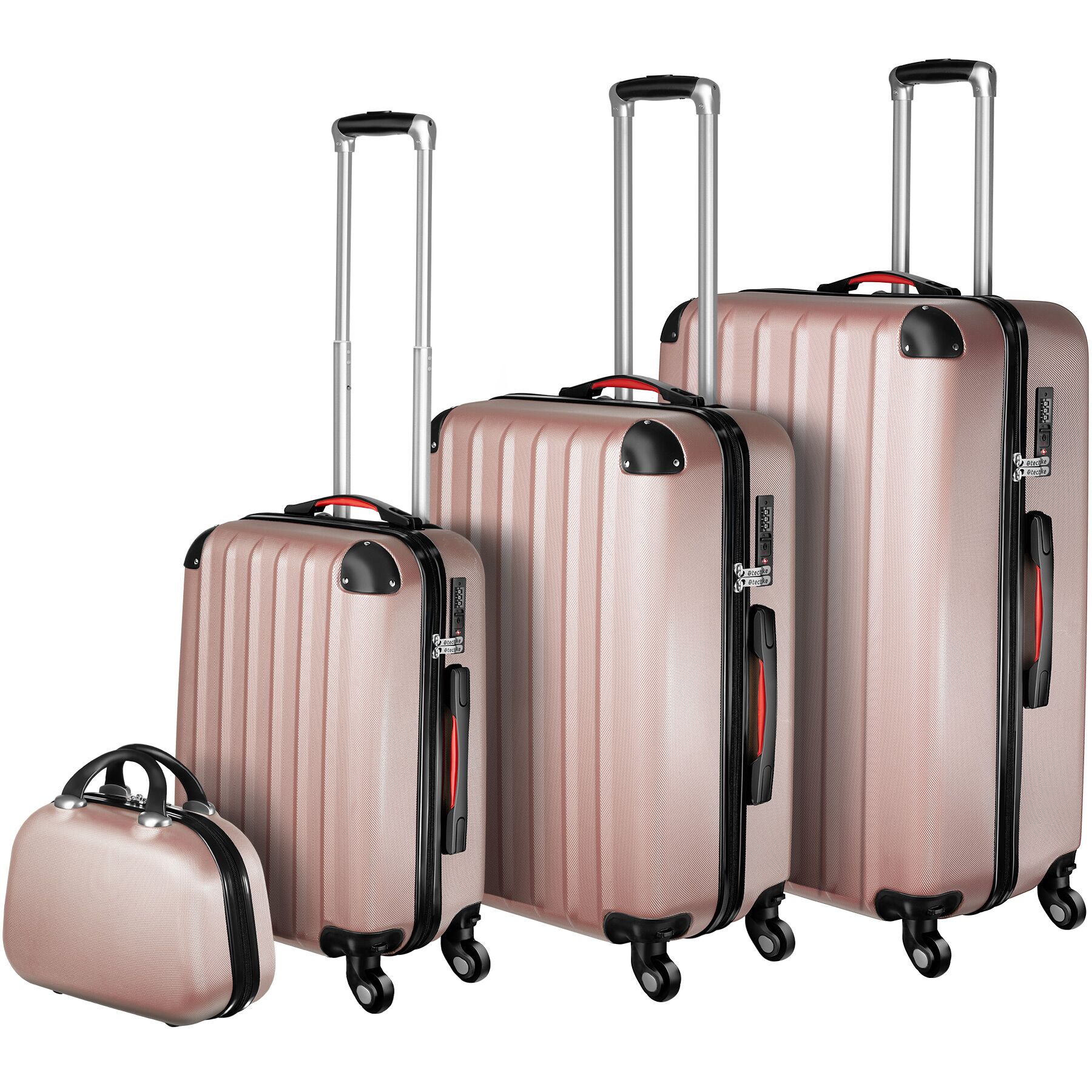 Suitcase Set Pucci - 3 suitcases, beauty case, robust, hard-shell ABS ...