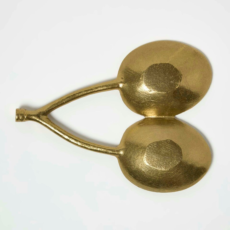 Homescapes Gold Decorative Aluminium Cherry Trinket Tray Gold - Tesco ...