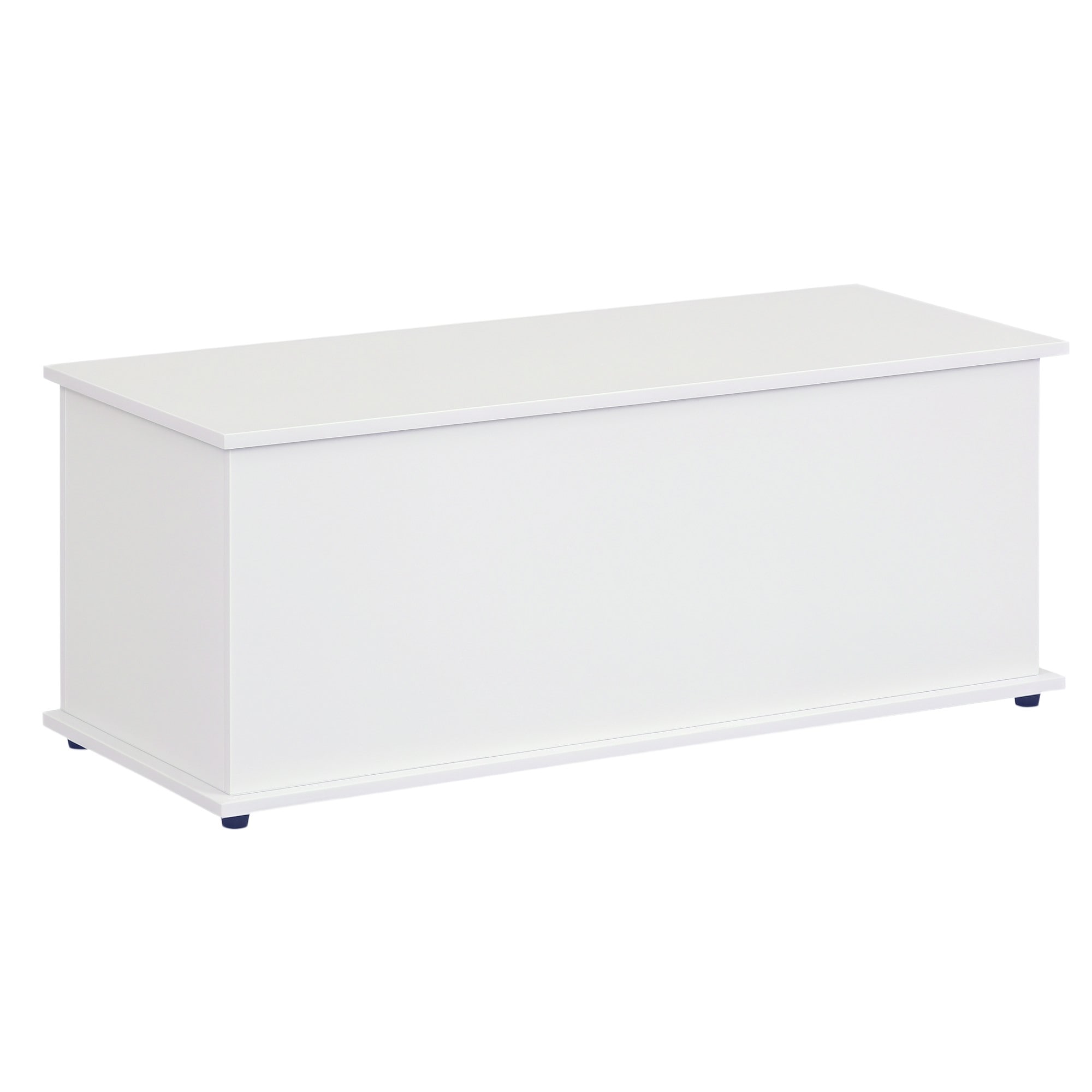 HOMCOM Storage Chest With Lid, 113L Storage Box, White | White | White ...