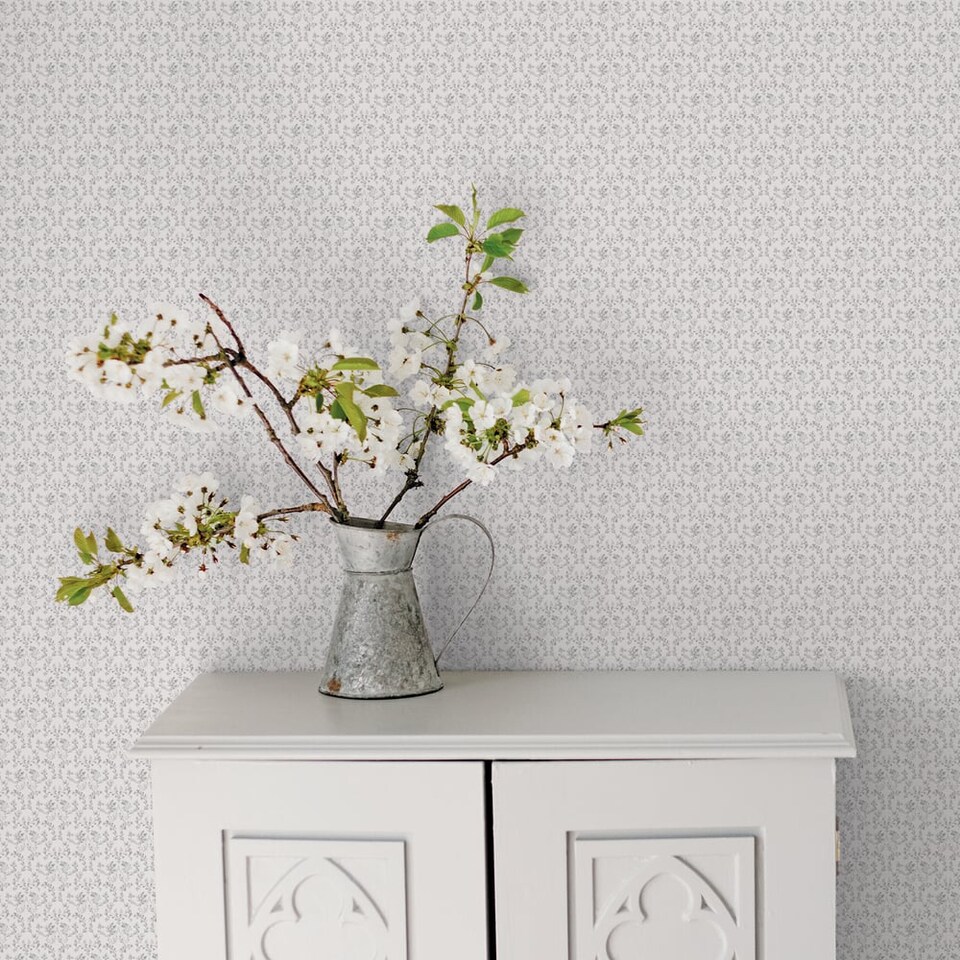 Galerie Small Prints Black Ogee Floral Wallpaper Roll - Tesco Groceries