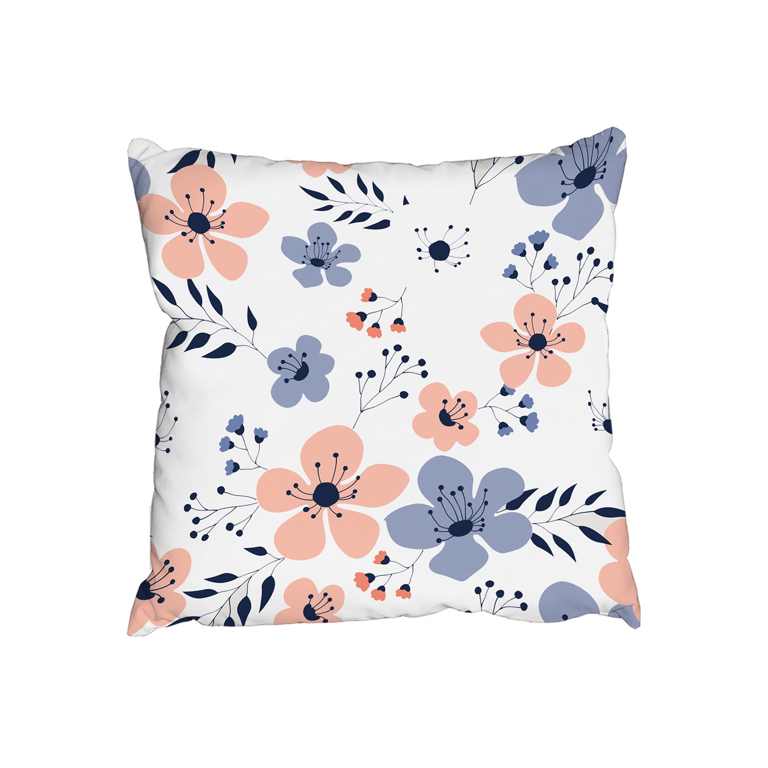 Cushions - Pink & Blue Flowers (Cushion) - Tesco Groceries