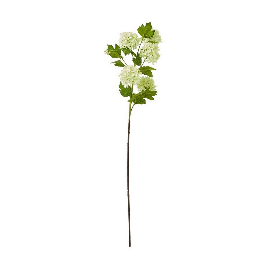 Snowball Viburnum Spray (Single Stem Flower) - Plastic - Height 77 cm ...